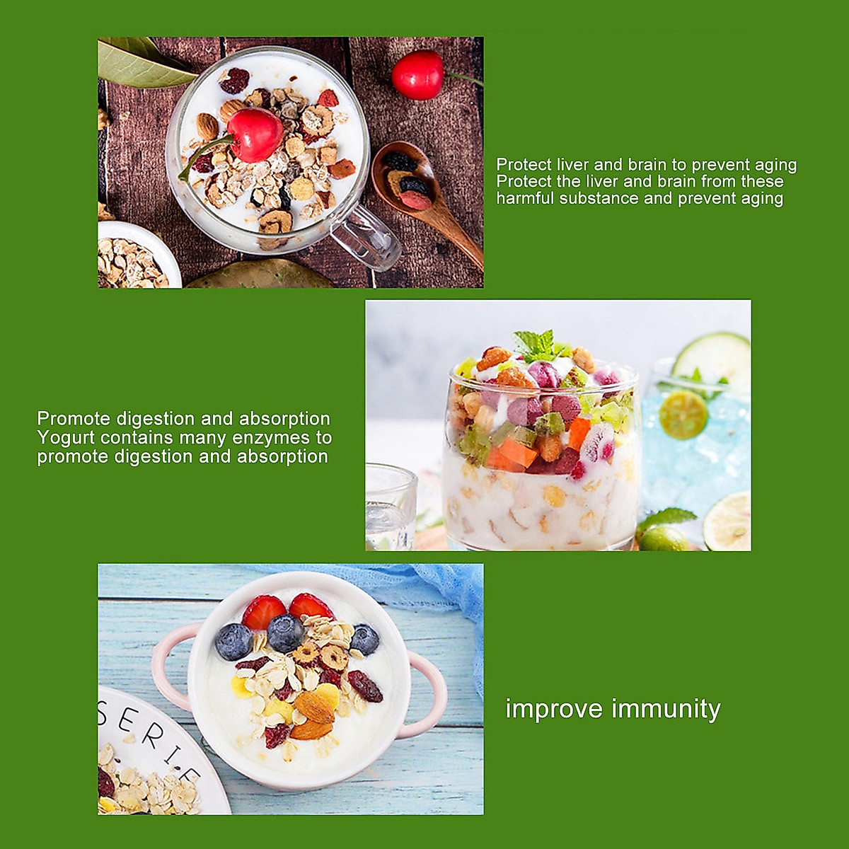 Yoghourt Machine, 15W Automatic Digital Yogurt Maker, DIy Yoghourt Container Yogurt Maker, Stainless Steel Container for Home Organic Yogurt, Cheese, Fruit Wine(USA)