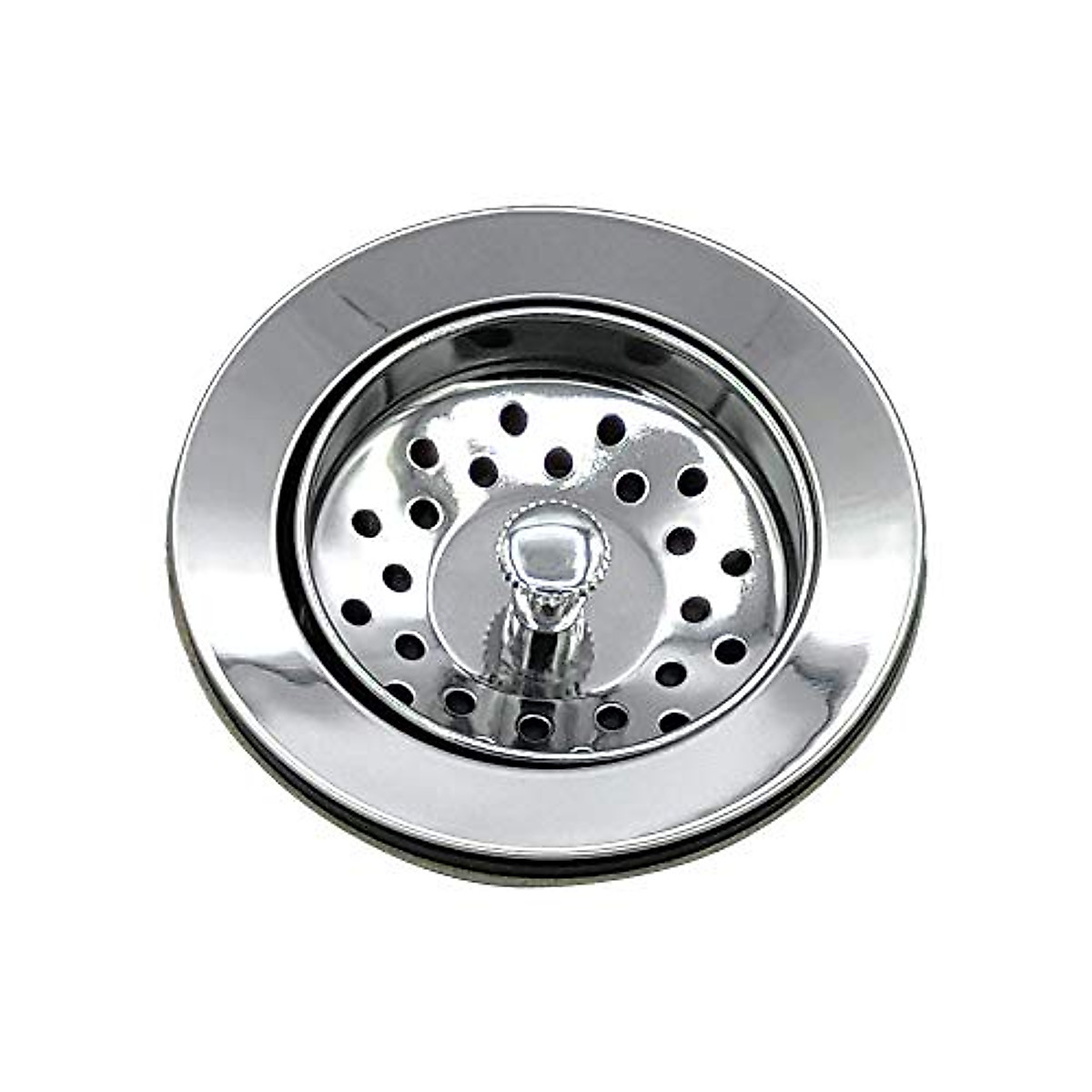 Basket Strainer 4 Inch Kitchen Sink Steel Drain with ABS Base and Removable Strainer Assembly, For American Standard Kitchen Sink With 3-1/2 Inch Drain Hole