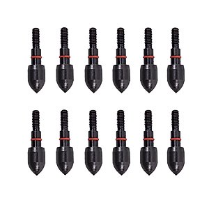 SOPOGER 12pcs Archery Bullet Points 100/125 Grain Field Points Arrow Screw-in Field Tips for Recurve Compound Bow Crossbow Hunting Shooting Practice (100 Grain)