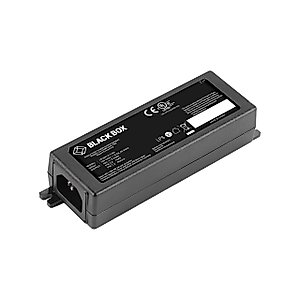 Black Box Corporation 10/100/1000BASE-T RJ45 POE+ Gigabit Ethernet Injector - 802.3at, 1-Port / LPJ001A-T-R2 /