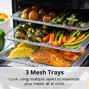 Aria 10 Qt. Touchscreen Air Fryer Oven with Premium Accessory Set and Recipe Book, White