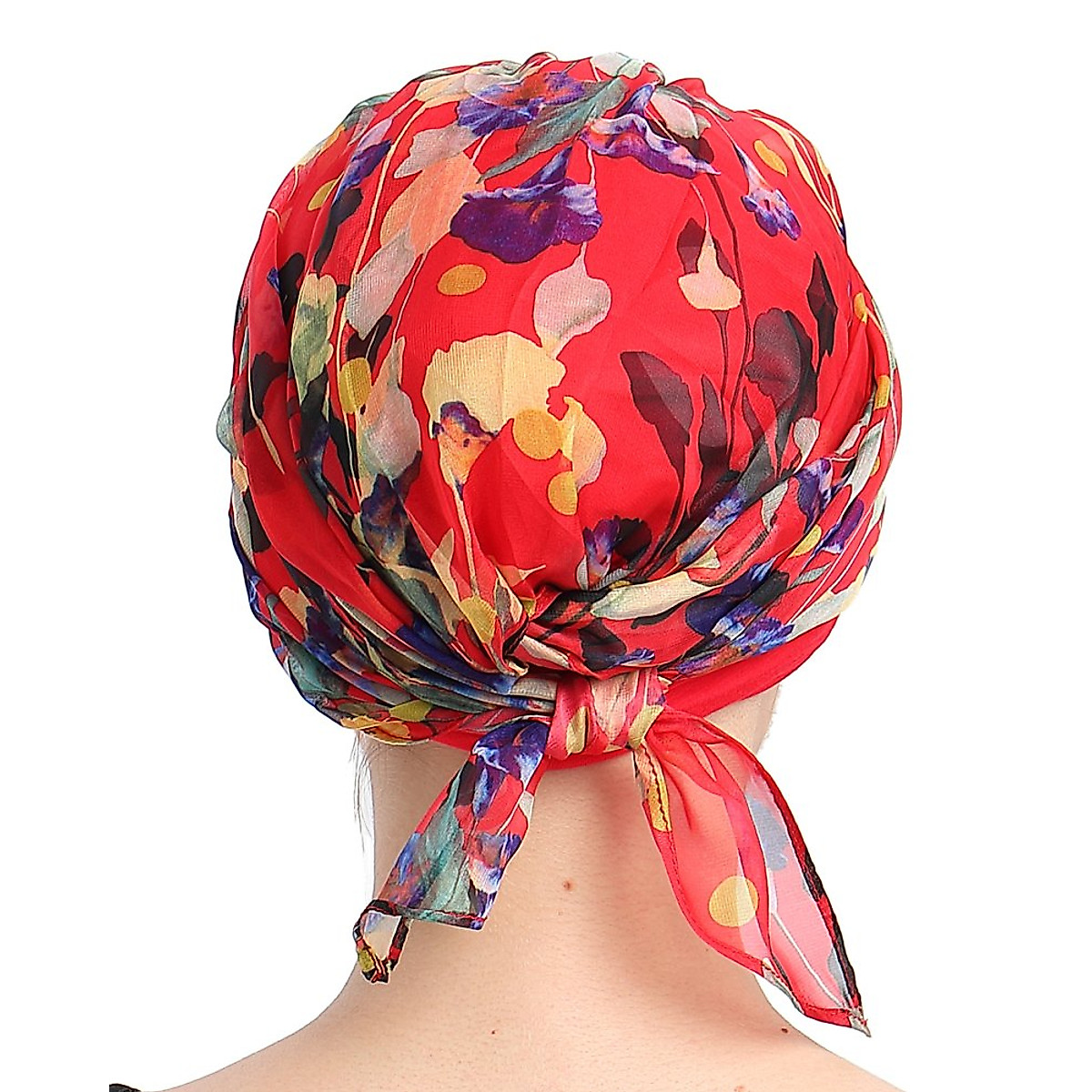Knits Fitted Turban Hat for Cancer Women DIY Easy Tie Chemo Bandana