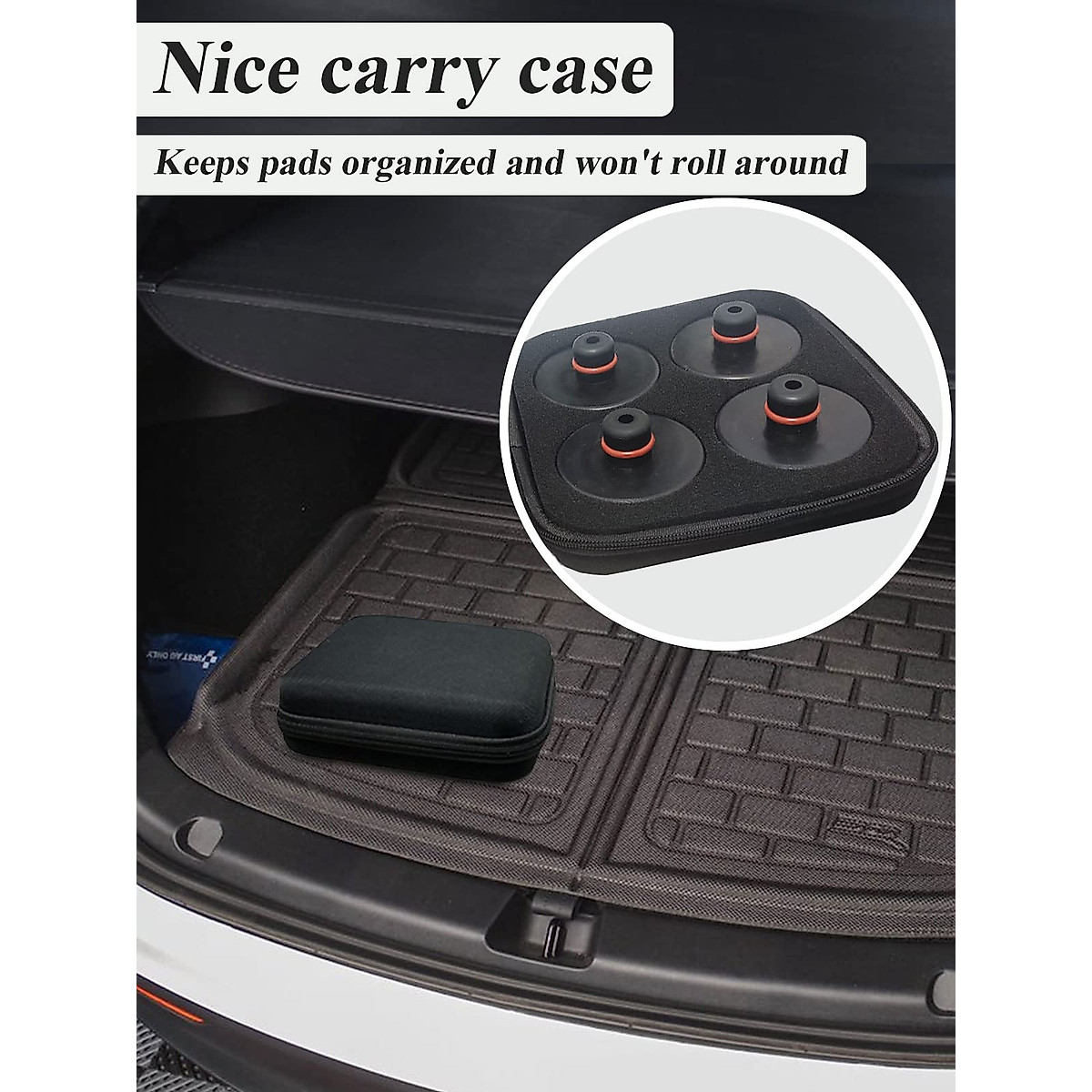 SYOAUTO Jack Pad for Tesla Model 3/Y/S/X Tesla Pucks Rubber Lifting Jack Pad 4 Packs Tesla Model Y Accessories 2024 2023 2022 2021