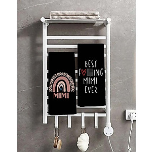 Best Mimi Ever Kitchen Towels and Dishcloths,16 x 24 Inch Set of 2 Soft and Absorbent Mimi Sign Hand Towels Tea Towels Dish Towels Sets,Grandma Birthday Mother’s Day