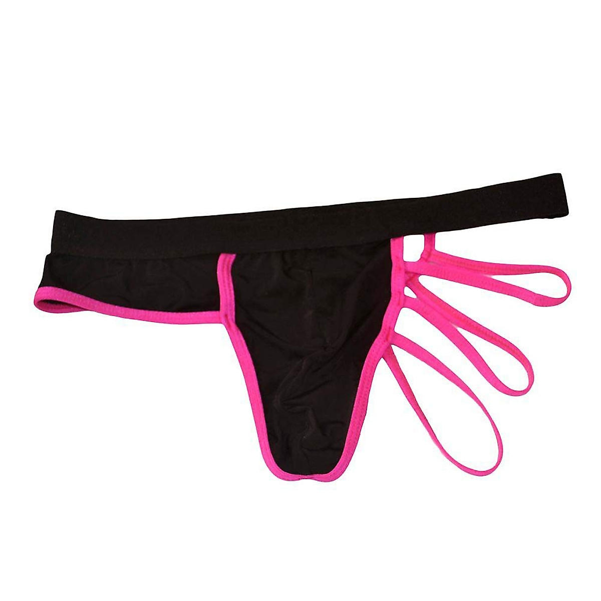 JEERLEEP Men's Sexy Lingerie Thongs G-Strings Underwear (Pink) One Size