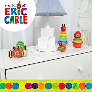 Kids Preferred World of Eric Carle The Very Hungry Caterpillar Bath Time Silicone Stacking Cup Set with Caterpillar Head Squirty Perfect for Water Play Ages 18 Months and Up