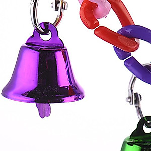 Hypeety Hamster Parrot Hanging Ladder Bridge Cage Swing Acrylic Chew Perch Metal Bell Birds Toy Accessories