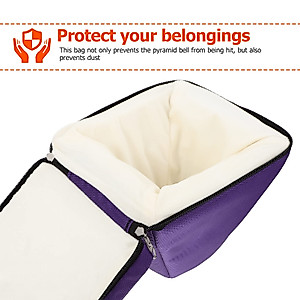 Vaguelly Crystal Singing Pyramid Case, Resistant Storage Bag Carrying Pouch, Purple