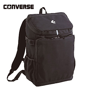 Converse C2259010 Backpack, Water Repellent, Square D Pack, Black