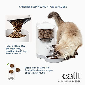 Catit PIXI Smart Feeder – Automatic and Customizable Feeding Schedule with App Support, White
