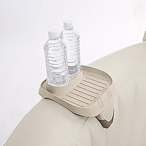 Intex Inflatable Hot Tub Seat , Attachable Cup Holder, Inflatable Head Rest