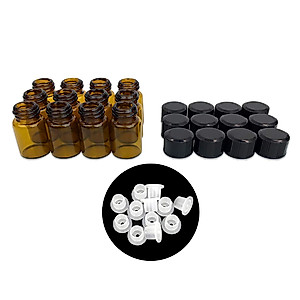 168 Packs Beauticom® 2ML Amber Glass Vial for Essential Oils, Aromatherapy, Fragrance, Serums, Spritzes, with Orifice Reducer and Dropper Top