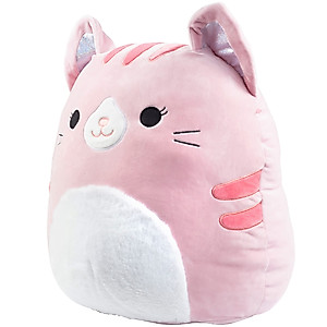 Squishmallow Large 16" Laura The Pink Cat - Officially Licensed Kellytoy Plush - Collectible Soft & Squishy Large Kitty Stuffed Animal Toy - Add to Your Squad - Gift for Kids, Girls & Boys - 16 Inch