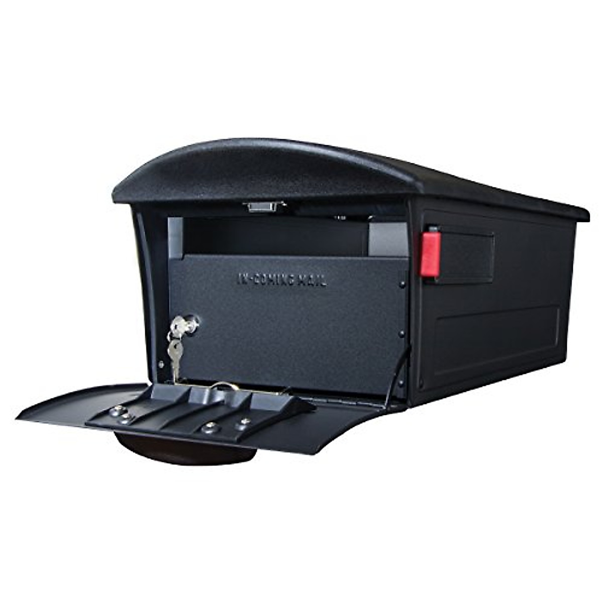Gibraltar Mailboxes Mailsafe Large Capacity Rust-Proof Plastic Black, Post-Mount Mailbox, RSKB0000