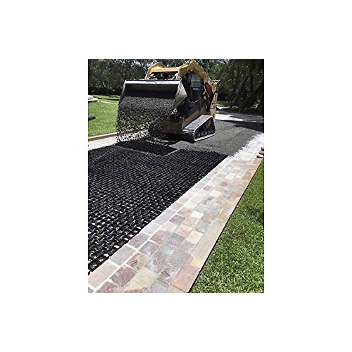 Permeable Pavers Grass Grid for Driveway, Patio RV Pad, Stables, Gravel, Fire Lanes, Outdoors Road DIY, 4-Pack and Load is up to up to 44t vehicles (1.8" Depth)