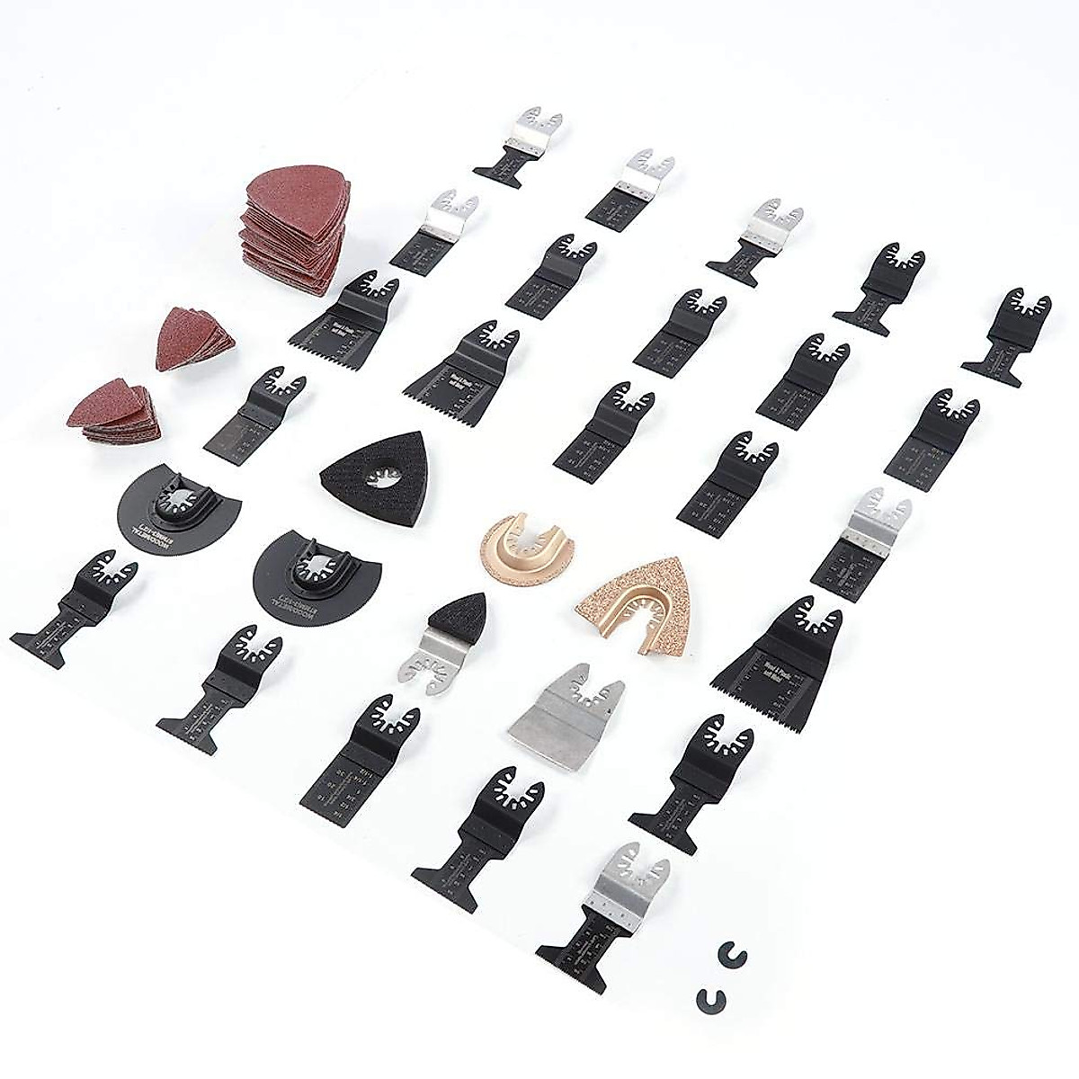 Saw Blades Carbide 108PCS Universal Oscillating Multitool Saw Blades High-Carbon Steel Cutting Polishing Tool Set Compatible for Bosch Multi-X