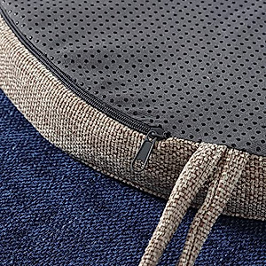 Sweet Home Collection Chair Cushions 100% High Density Memory Foam Pads U Shaped 17" x 16"Non-Slip Skid Rubber Back Seat Cover, 4 Count (Pack of 1), Taupe