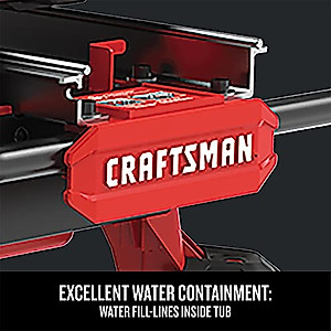 CRAFTSMAN V20 Tile Cutter, Wet Tile Saw, Compact Sliding Cart, 7 inch, Cordless, Battery and Charger (CMCS4000M1)
