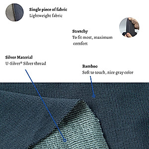 Golden Kocoon® - E-M-F Organic Cotton Beanie with a Bamboo Lyocell Faraday Fabric Liner - Adult Size in Grey -5 g, Cell Towers, Bluetooth, Smart Meters & WiFi- Golden Cocoon Hat Cap