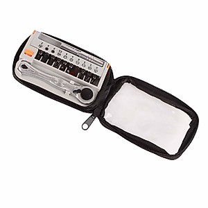 Zopsc 12 in 1 Portable Mini 1/4 Quick Ratchet Socket Wrench & Screwdriver Bits Set Hand Repair Tool for the Repairing and Maintenance of Household