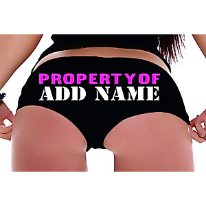 Naughty Custom Property of Daddy Panties – Flirty Premium Cotton Underwear – Sexy Gift Idea Black