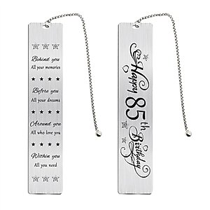Jzxwan Happy 85th Birthday Gifts for Women Men, 85 Year Old Birthday Bookmark Gift for Her Him, 85 Birthday Presents Decorations