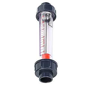 LZS-20(D) Plastic Tube Liquid Flowing Meters 100-1000L/H Liquid Flowing Rate Gauge 25mm/1in Water Rotameter Flat Mouth Hydraulic Valve Fittings Liquid Measuring Tool