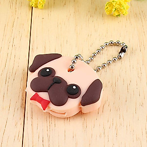 Milltrip Cartoon Key Cover, Key Covers Super Funky Dog with Red Bowtie Key Key Identifier Key Covers