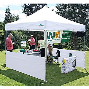 Ontheway Two Half Walls for 10'x10', Two Half Sidewalls for Pop Up Tent Gazebo Shelter, 2 Half Walls Only (White B)