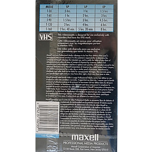 MAXELL T-30 PLUS Professional VHS tape - 10 Pack