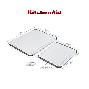 KitchenAid Classic 2pc Polypropylene Chopping Board Set, 20 x 25cm, 35 x 28cm