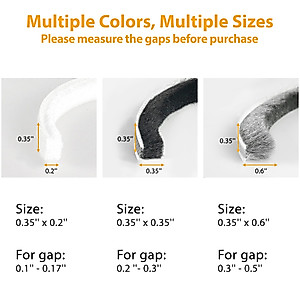 39.4FT Brush Weather Stripping, Neat Pile Self Adhesive Seal Strip for Windows and Door, Weatherstrip for Soundproofing, Windproof, Dustproof, Stronger Stickiness, 0.35'' Wide x 0.2'' Thick, Grey