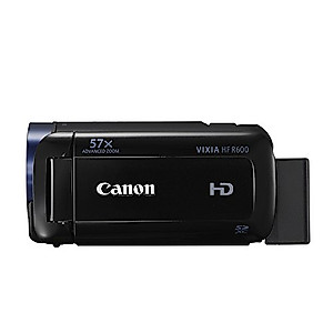 Canon VIXIA HF R600 Full HD Camcorder with 3 inch Touchscreen and 57x Advanced Zoom - Black (Renewed)