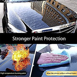 HEYJOY Solid Ceramic Coating Crystal Car Wax Kit Polish Wax Quick Easy Removes Deep Scratches and Stains with Free Waxing Sponge and Towel(200g)