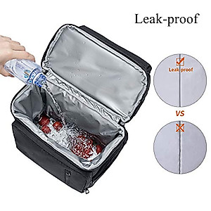 ADRIMER Cooler Backpack, Large Backpack Cooler, Fishing Backpack with Cooler, Double Deck Backpack Lunch Box for Men Women to Hiking, Work, Beach, Travel