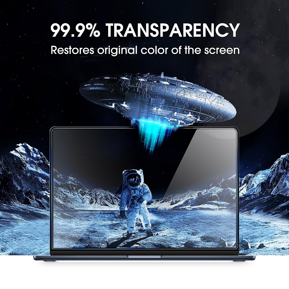 amFilm Designed for MacBook Air 15-Inch (M3 Chip/M2 Chip, 2023-2024 Released) Tempered Glass Screen Protector [Zero Bubbles][9H Hardness][ Anti-Scratch][ Anti-Fingerprint], 1 Pack