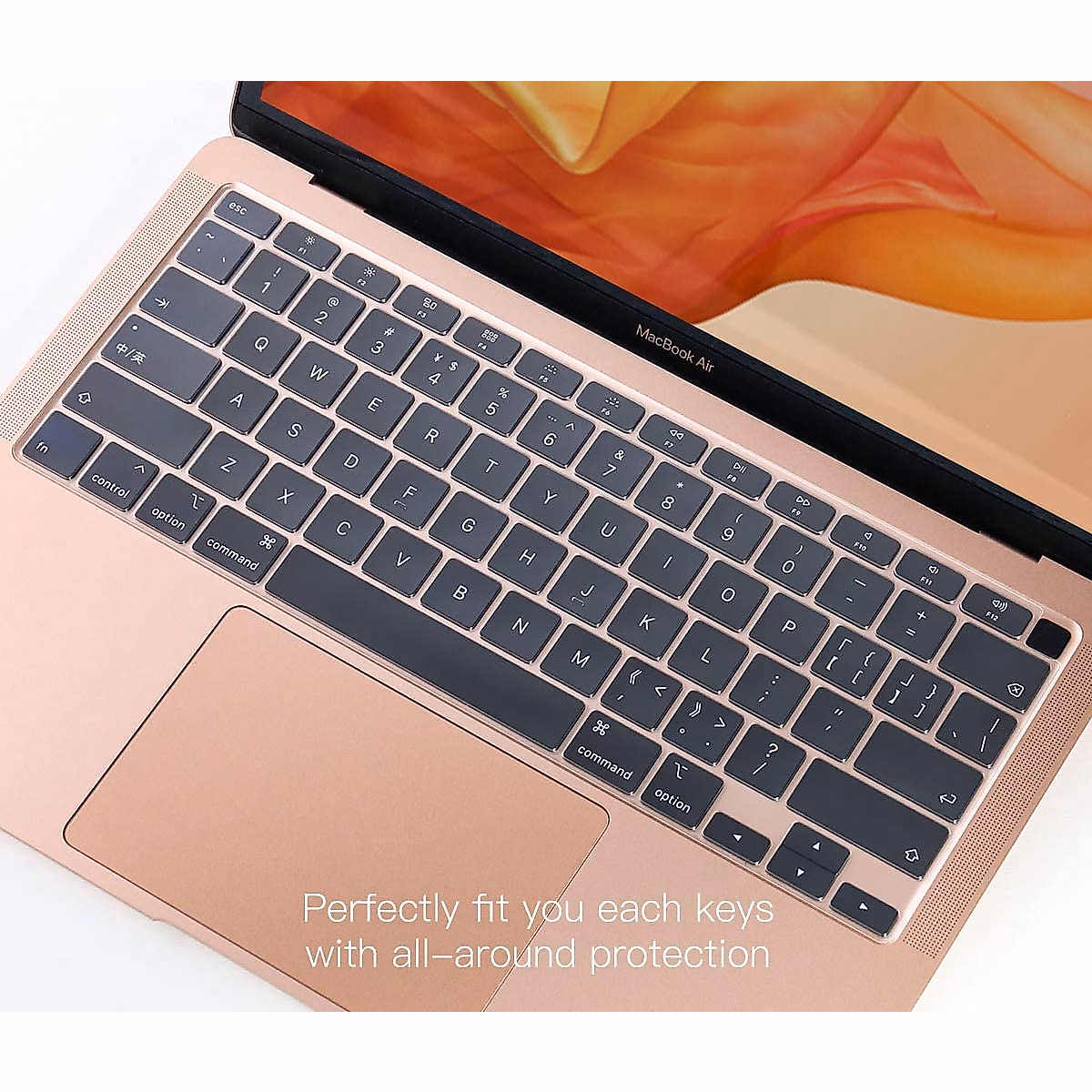CaseBuy Premium Ultra Thin Keyboard Cover for MacBook Air 13 inch 2021 2020 Model A2179 A2337 M1 Chip, MacBook Air 13 inch Accessories, 13" MacBook Air M1 TPU Protective Skin