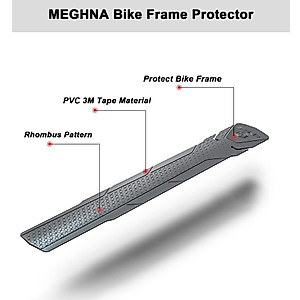 MEGHNA Bike Frame Protection Downtube Frame Protector 3M Tape for Mountain Bike Road Bike, Grey