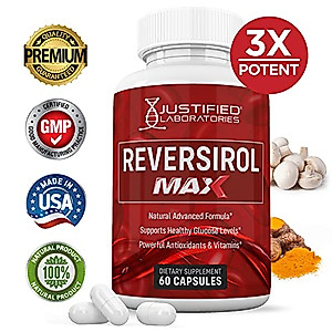 (3 Pack) Reversirol Max 1295MG Formula All Natural Cardiovascular Support Supplement Pills 180 Capsules