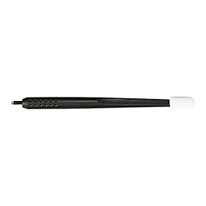 PACK OF 10 - Mellie Microblading Disposable Microblading Pen with Pigment Sponge Disposable Tool For Creating Eyebrows Microblading Supplies (Black, U18 .18mm)