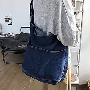 KESYOO Denim Shoulder Bag Purse Womens Hobo Tote Canvas Bag Vintage Crossbody Bag