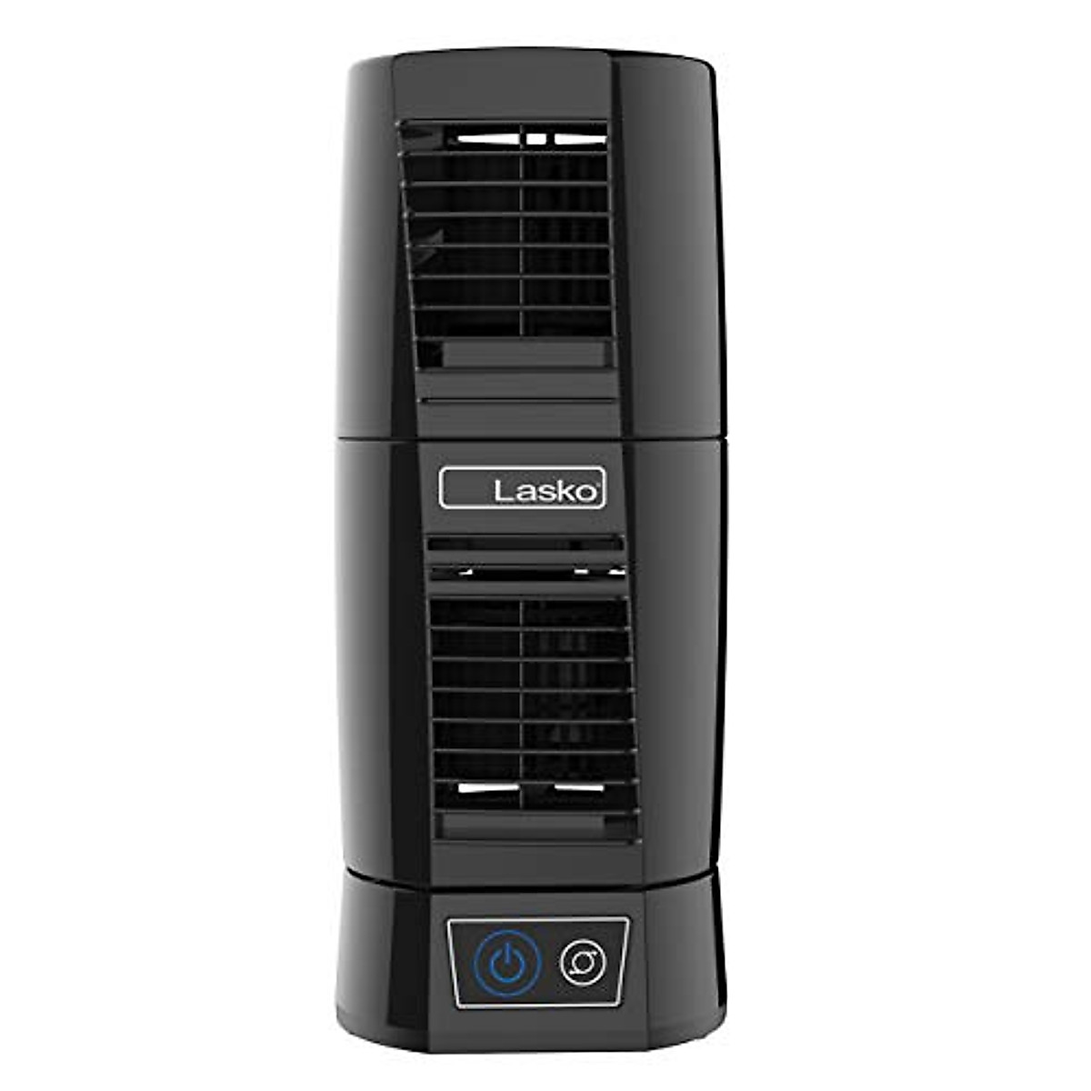 JAROFUREL Lasko T13310 Personal Oscillating Table Tower Fan – Small, Quiet, Portable, Electric Plug-In, Mini Desktop Fans for Staying Cool at Home and Office, Day and Night,Black