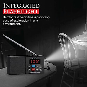 PARANORMIC Spirit Box Ghost Hunting Equipment — Handheld EVP Ghost Hunting Equipment Kit with 32 GB Micro SD & Integrated Flashlight — Paranormal Equipment Ghost Box for Scanning & Recording Spirits