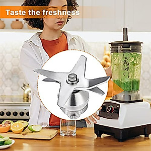 Hicello Wet Blade Assembly, Stainless Steel Blender Replacement Parts, Six Blades Blender Blade Compatible with Vitamix 1151,1152