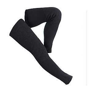 Women Teen Girls Super Long Fleece Knee Padded Leg Warmer Winter Stretchy Warm Knee Braces Leg Sleeves Support Protector Over-Knee Socks Legging for Snow Skiing Dance Yoga Cycling Camping Arthritis