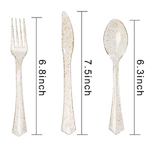 200 Pcs Pastel Party Decorations,Golden Dot Disposable Paper Plates Set,Pastel Plates and Napkins Party Supplies for Birthday Baby Shower Wedding Rainbow Party