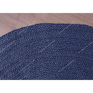 Chouhan International 4x4, 5x5, 6x6,feet Natural Jute Plain Round Rug, Floor Plain Edge Rug Braided Boho Eco Large Circular Handmade Area Rugs (CIRD2)