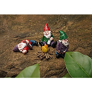 Danmu Polyresin Gnomes Garden Decorations, Garden Gnomes, Garden Gnomes Outdoor Clearance, Miniature Figurines, Fairy Garden Accessories, Fairy Garden Supplies 4 Pack