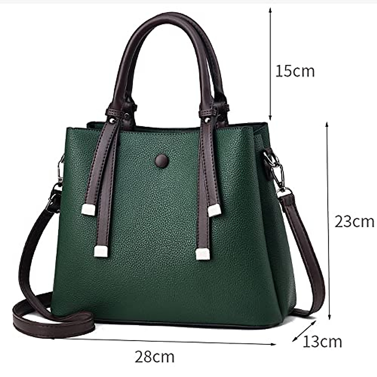 ZiMing® Fashion Handbag Large Capacity Tote Bag Top Handle Handbag Shoulder Bag-White