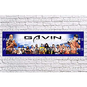 WWE - Personalized Birthday Name Poster with Custom Name On it, Border Mat and Frame Options
